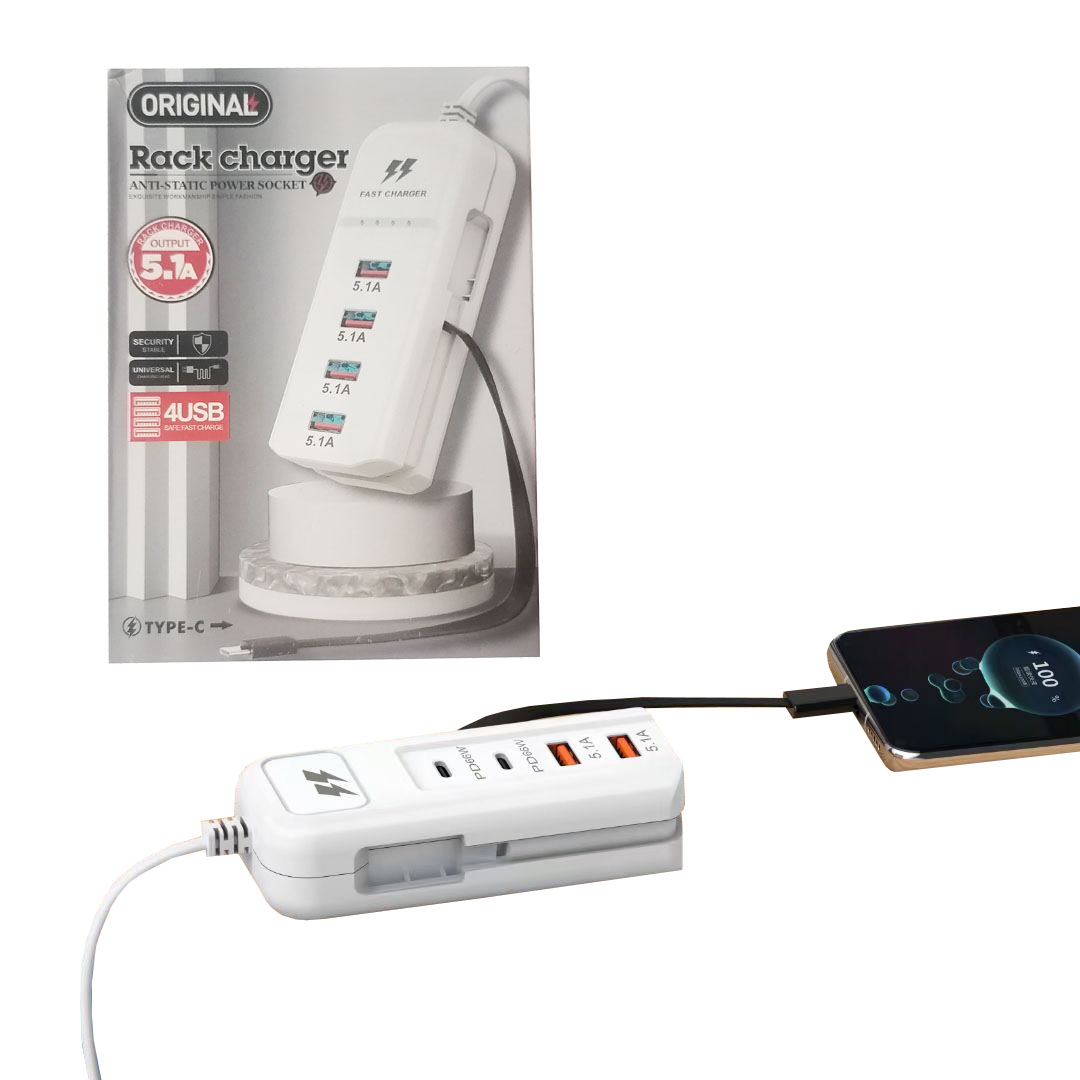 آداپتور 4 چهار پورت شارژر تلفن همراه Rack charger - جانبی برند